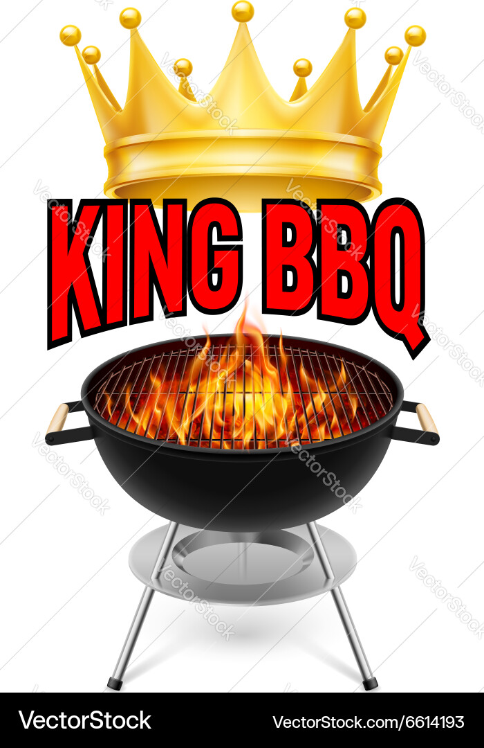 Royal BBQ Grill Banner Royalty Free Vector Image