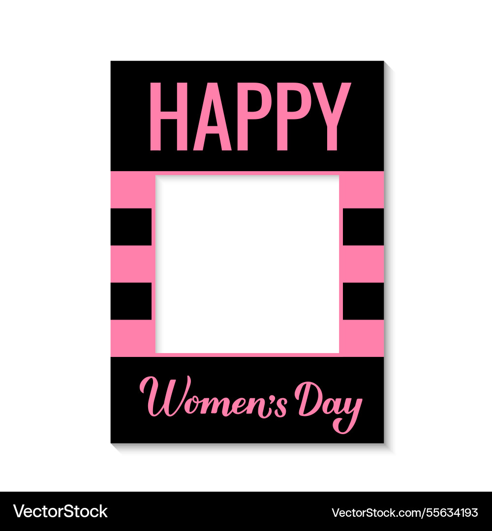 Womens day photo booth frame international Vector Image