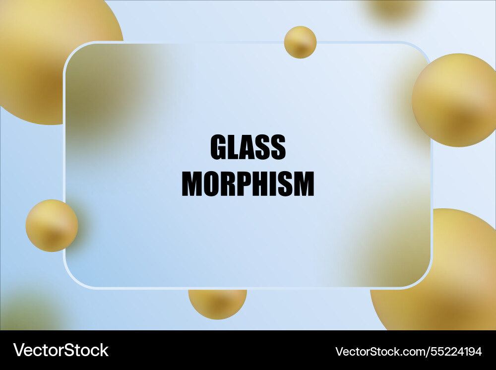 Clear glass rectangle with a blur effect Vector Image