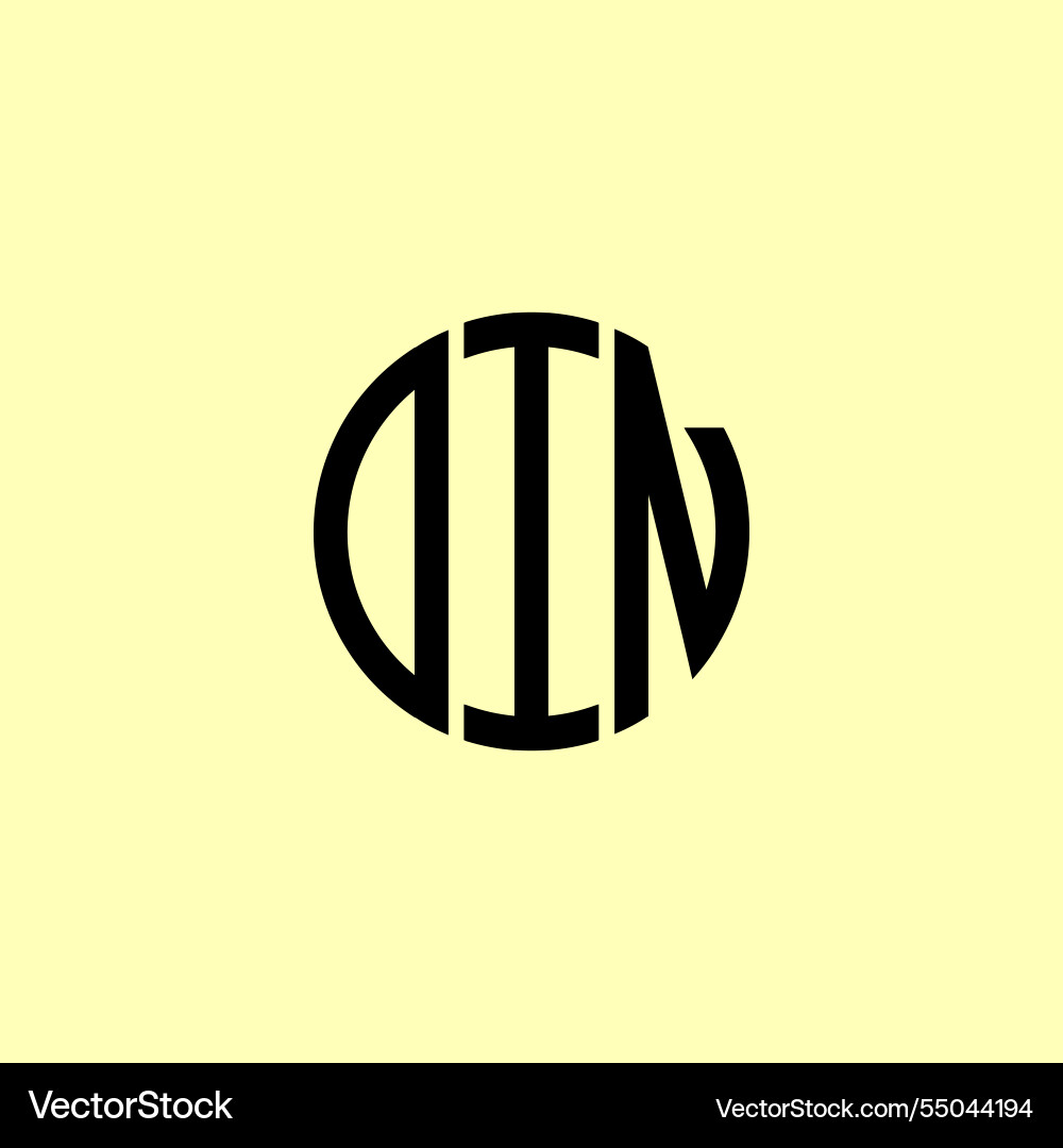 Creative rounded initial letters din logo Vector Image