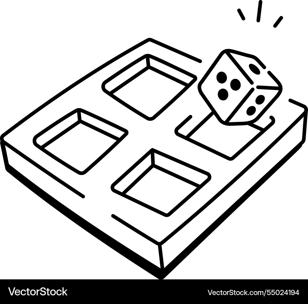 Doodle icon of playing rubber game Royalty Free Vector Image