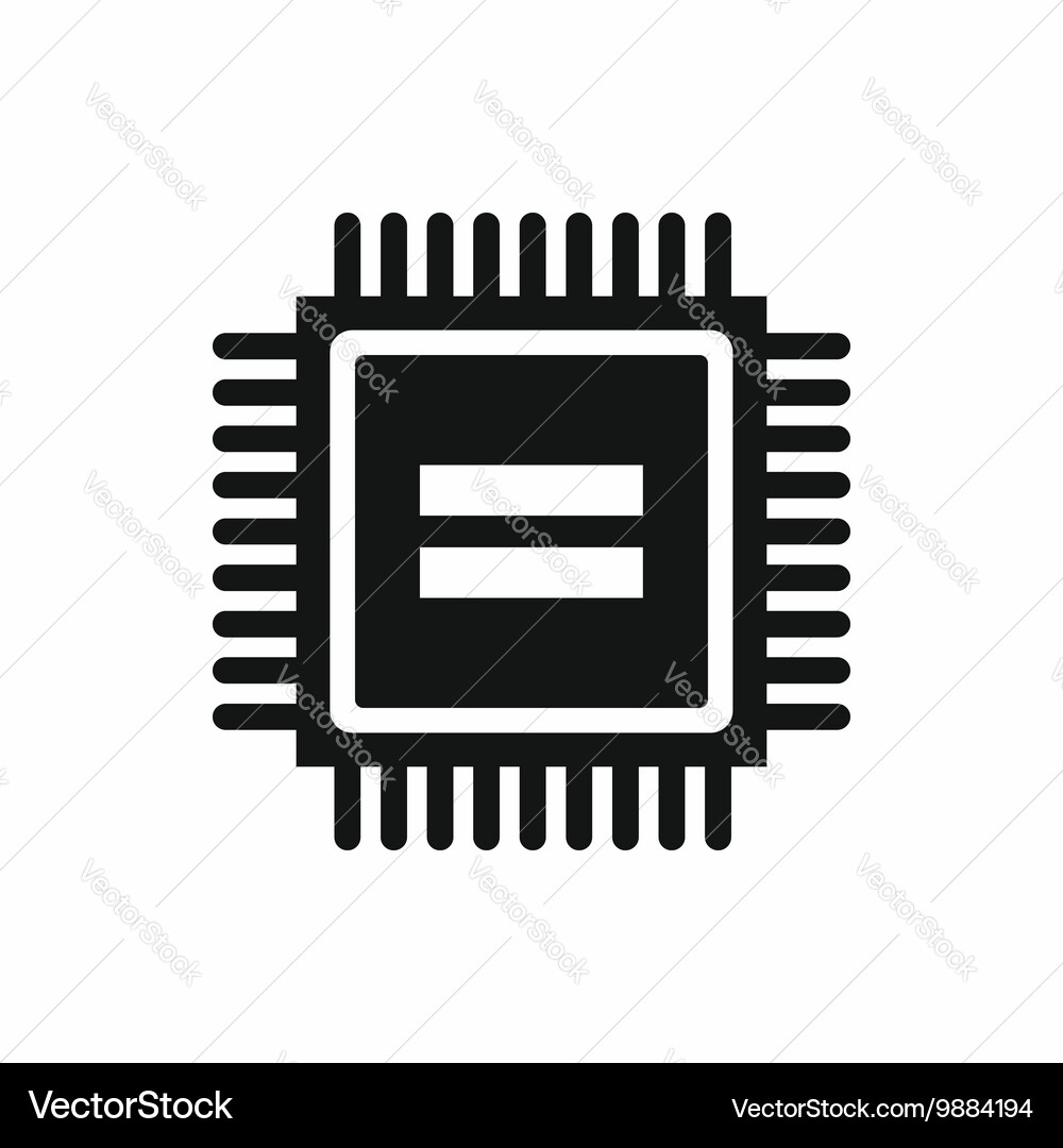 Electronic circuit board icon simple style Vector Image