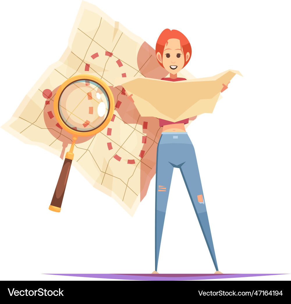 Map for quest composition Royalty Free Vector Image