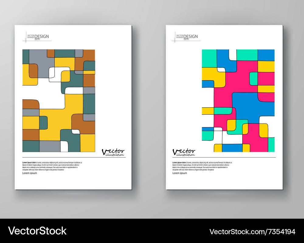 Set of abstract design templates Royalty Free Vector Image