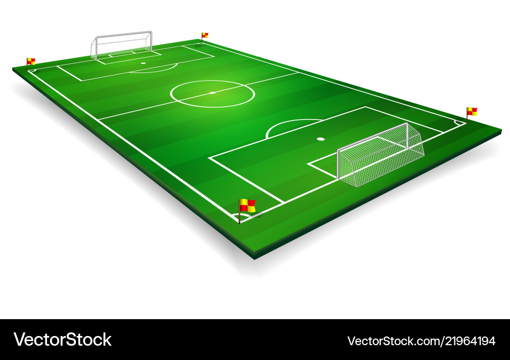 Soccer Field Perspective Royalty Free Vector Image