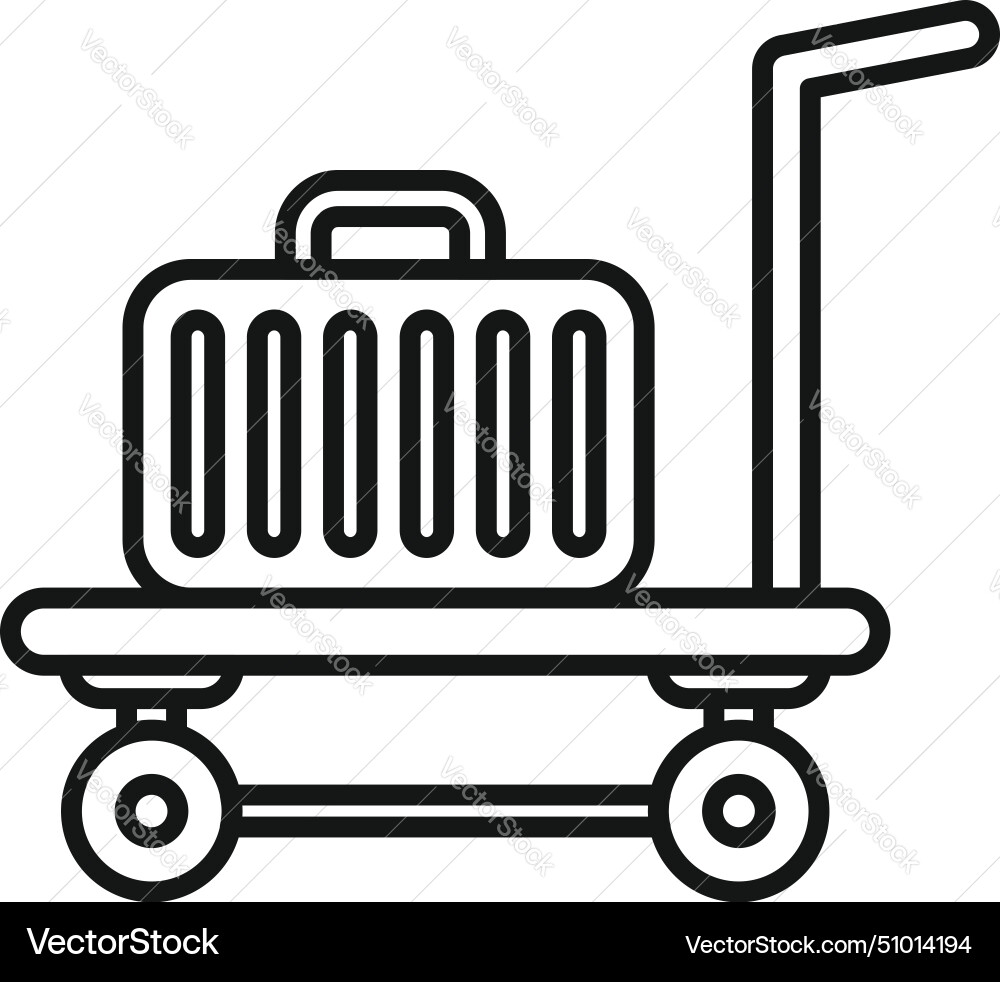 Support move carriage icon outline travel Vector Image