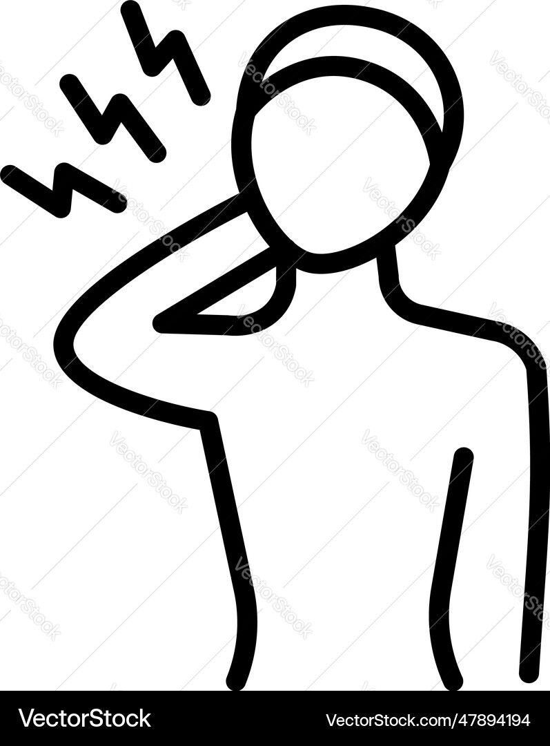 Text Hals-Syndrom Icons Lizenzfreies Vektorbild