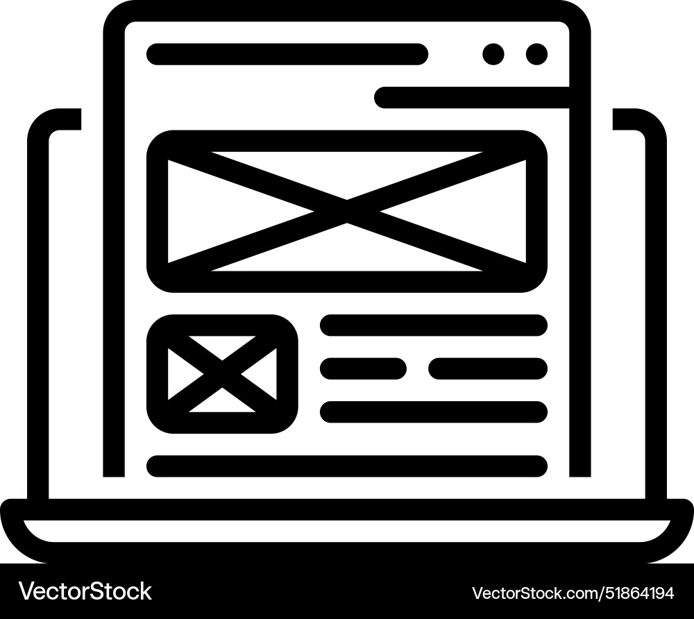 Wireframe Royalty Free Vector Image - VectorStock