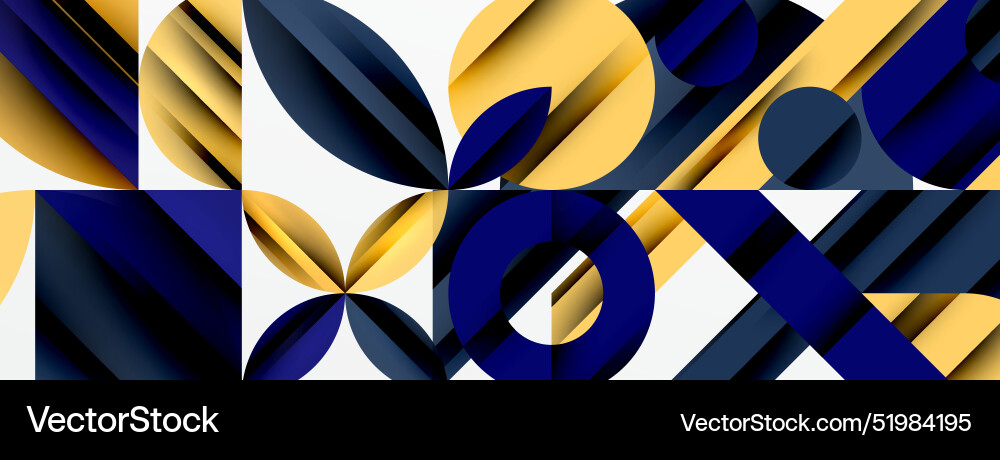 Circle square triangle shapes geometric minimal Vector Image