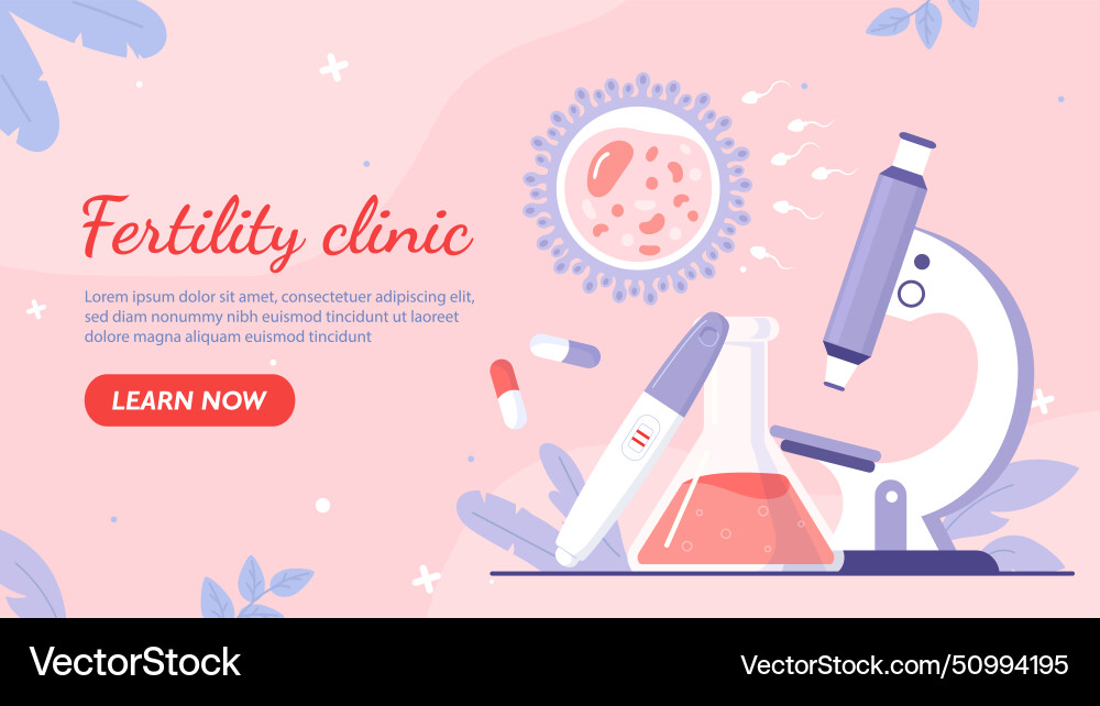 Fertility clinic poster Royalty Free Vector Image