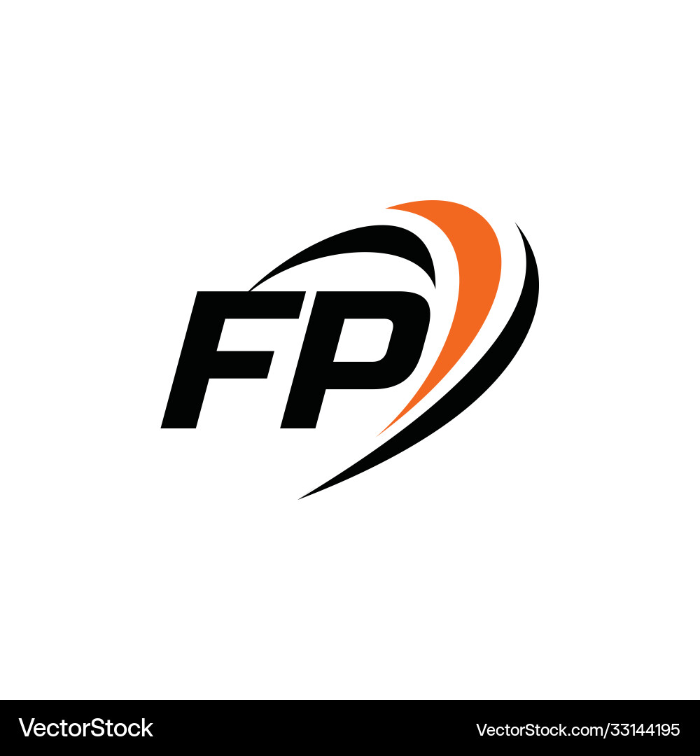 FP Forward Monogram Logo Royalty Free Vector Image