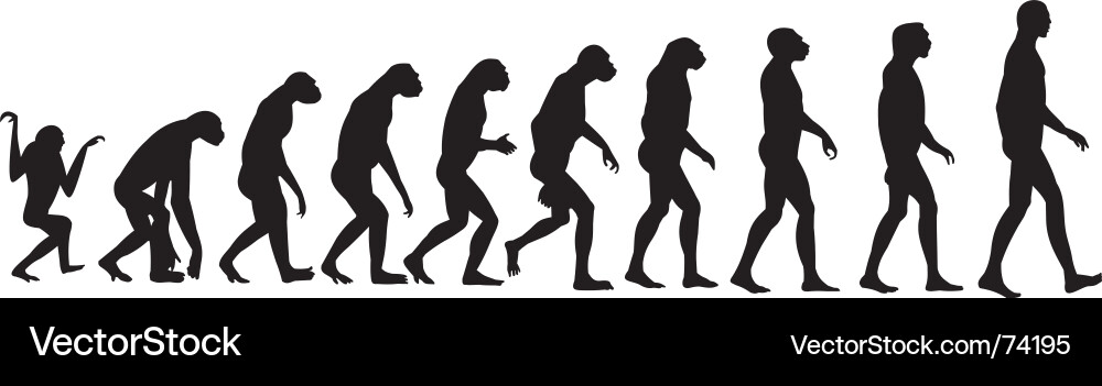 Menschliche Evolution Lizenzfreies Vektorbild Menschliche Evolution Lizenzfreies Vektorbild