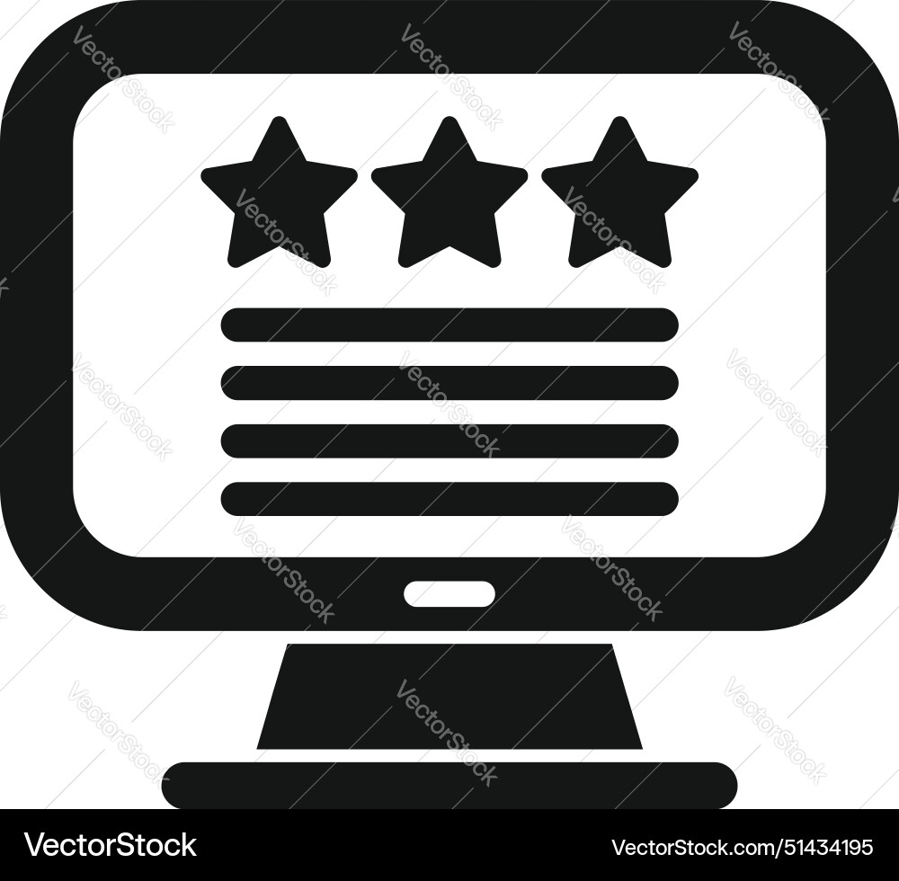 Online customer feedback rating icon Royalty Free Vector