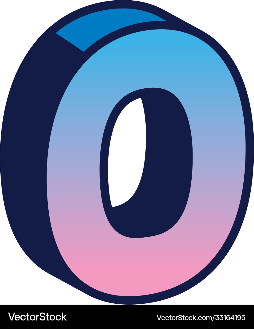 Retro Comic O Letter Royalty Free Vector Image