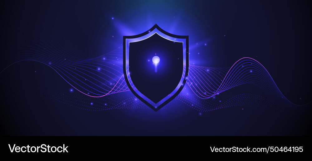 Security shield protection cyber data Royalty Free Vector