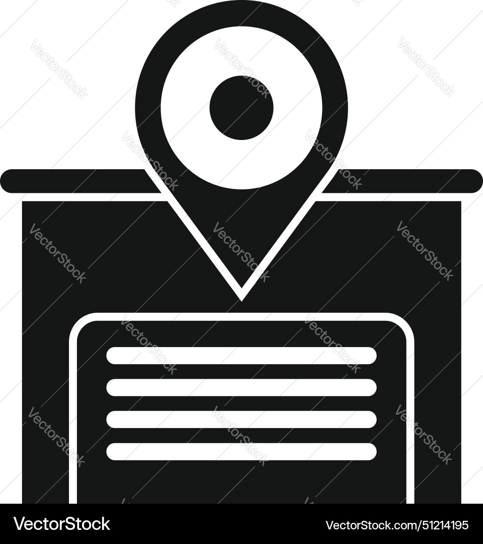 Store locator street icon simple retail Royalty Free Vector
