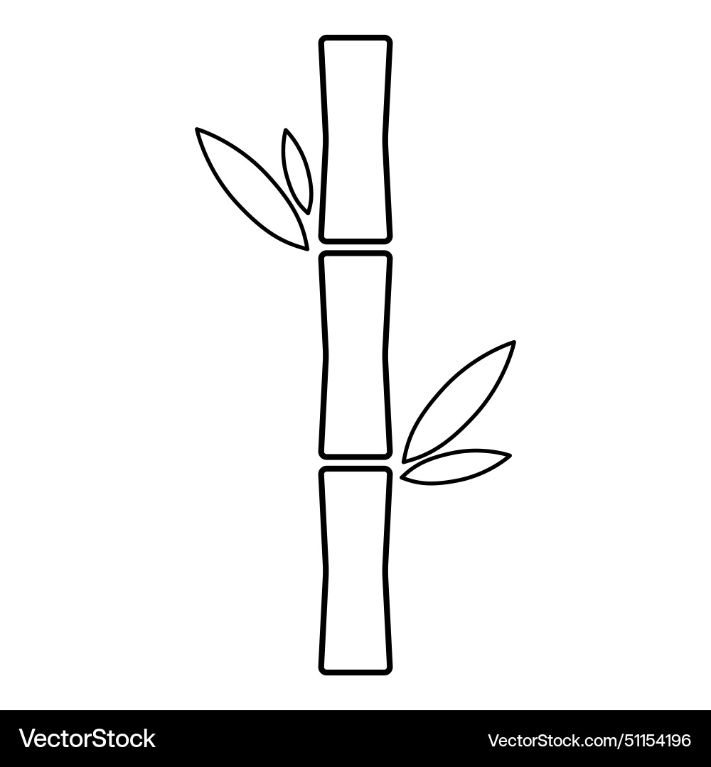 Bamboo leaf icon nature tropical symbol design Vector Image