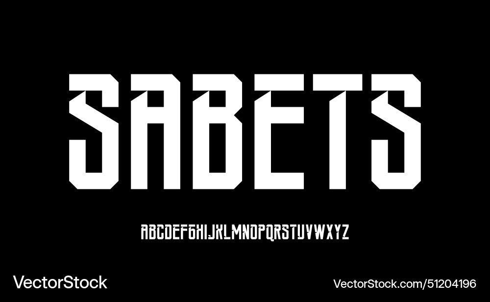 Bold condensed font for poster and headline Vector Image