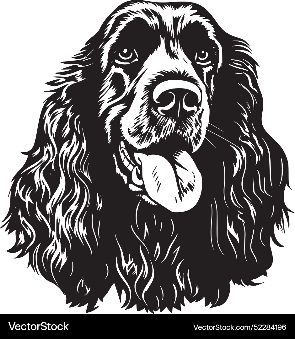 Cocker spaniel - minimalist and flat logo Vector Image