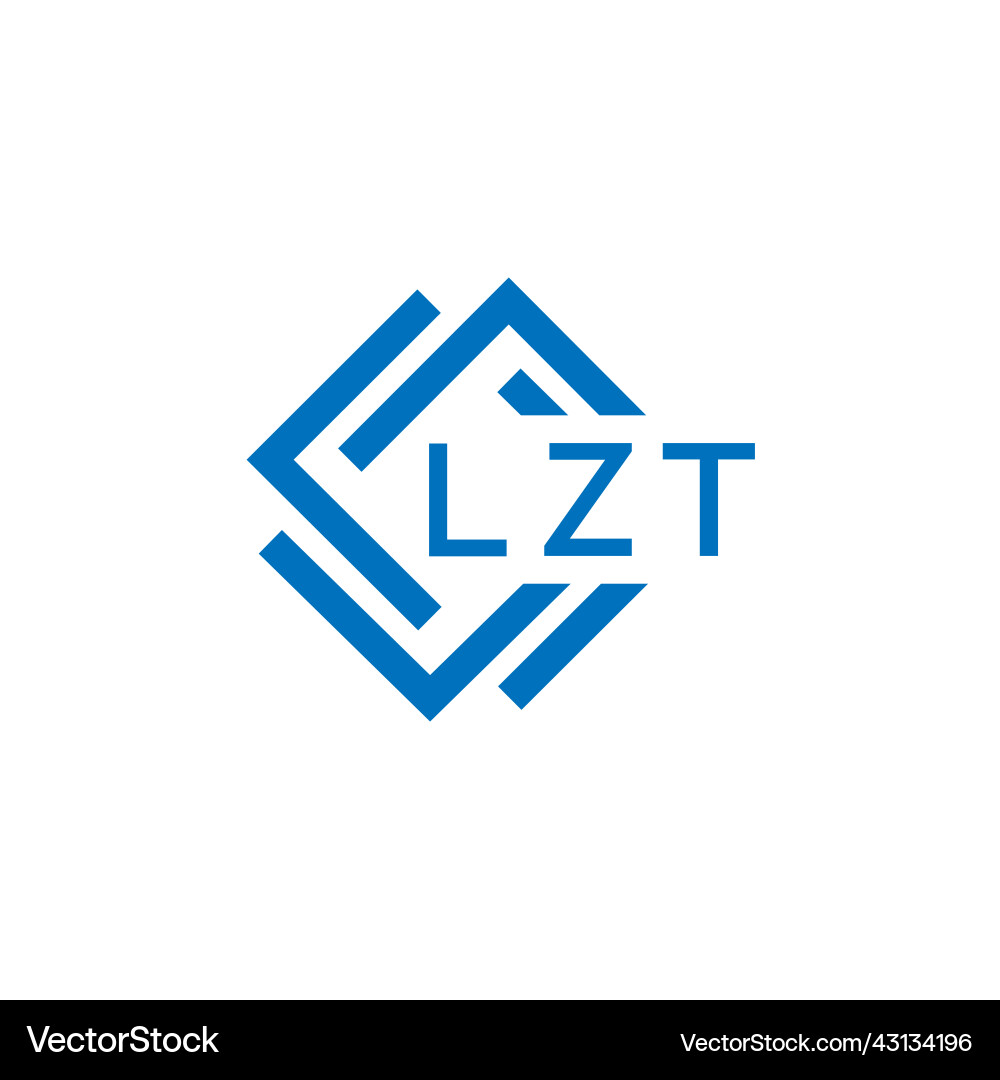 Lzt letter logo design on white background Vector Image
