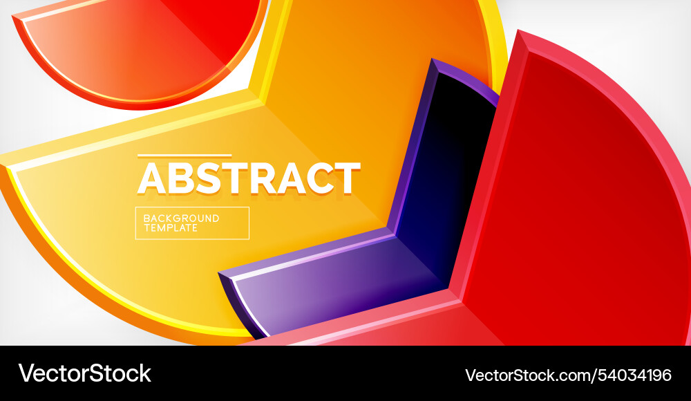 Trendy round shapes with triangular angle design Vector Image