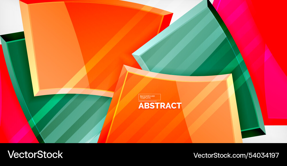 Abstract color geometric shapes Royalty Free Vector Image