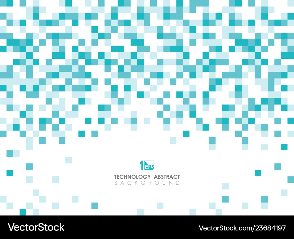 Abstract green blue square geometric pattern Vector Image