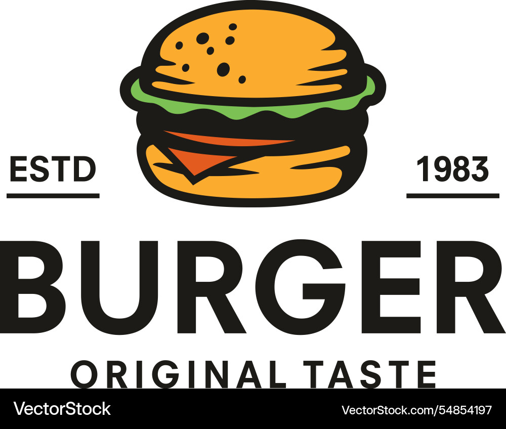 Burgers logo template design Royalty Free Vector Image