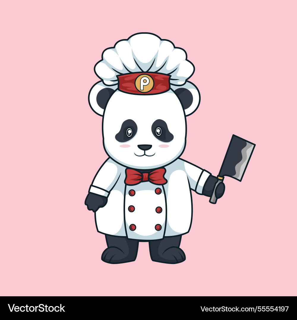 Panda koki Royalty Free Vector Image - VectorStock