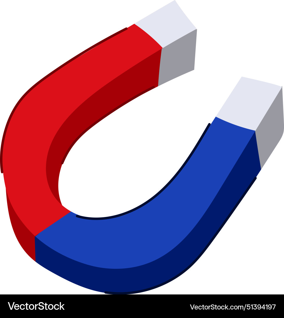 Physics magnet cartoon Royalty Free Vector Image