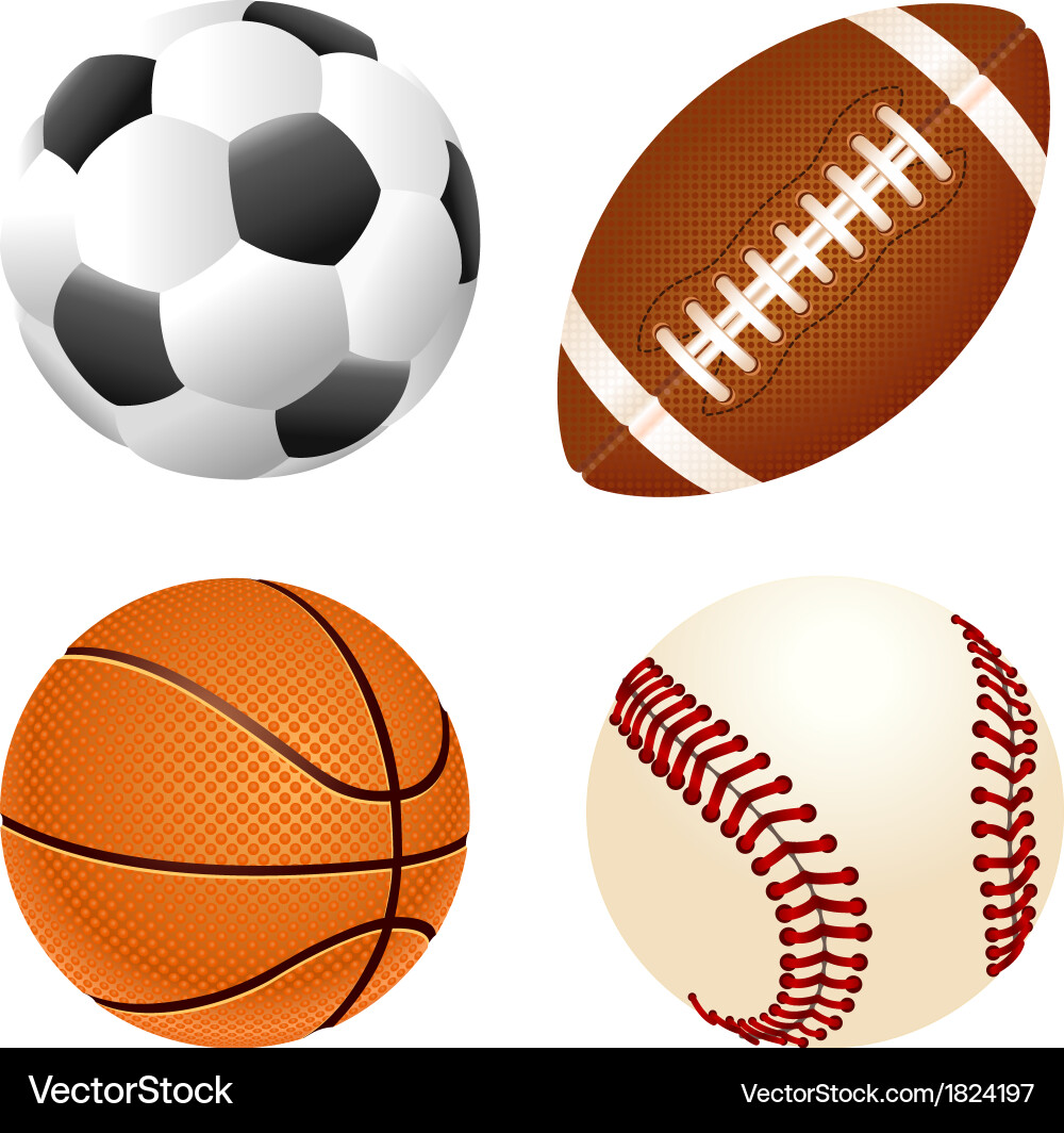 Sport balls Royalty Free Vector Image - VectorStock