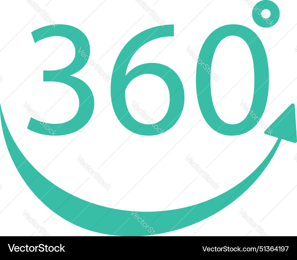 Virtual reality 360degree interface icon Vector Image