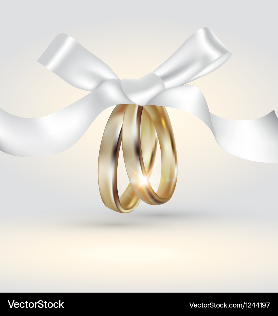 Wedding rings Royalty Free Vector Image - VectorStock