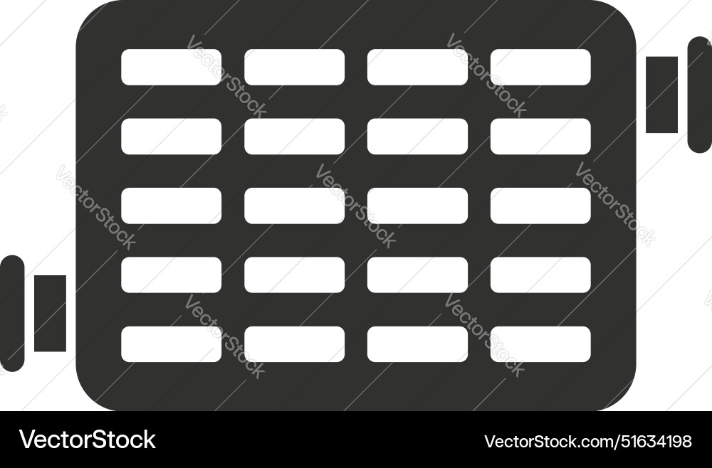 Car radiator cooling system icon showing Vector Image Car radiator cooling system icon showing Vector Image