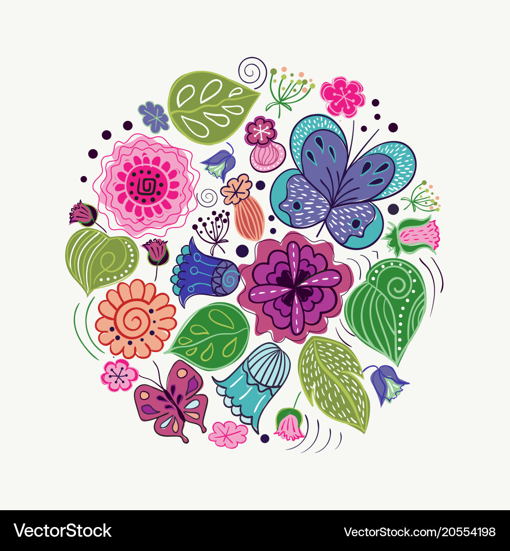 Design made of natural elements Royalty Free Vector Image