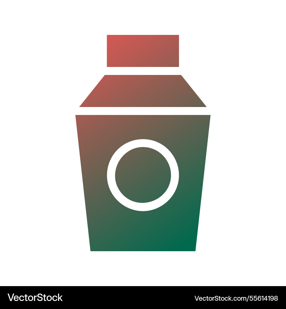 Gradient protein container on white backdrop Vector Image