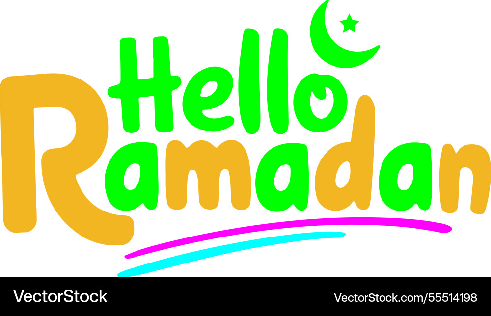 Hello ramadan t shirt design Royalty Free Vector Image