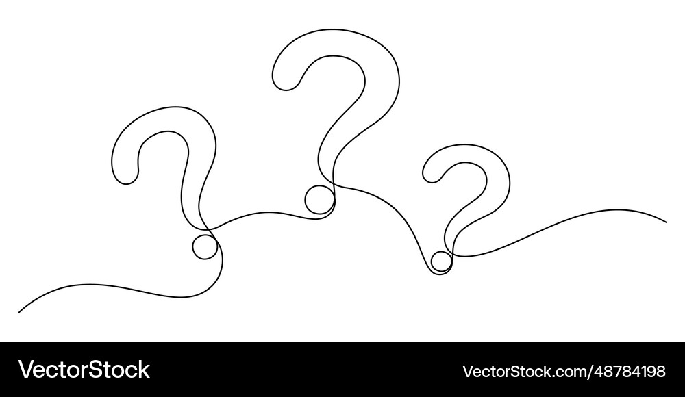 Continuous Line Question Mark Vector Images (over 720)