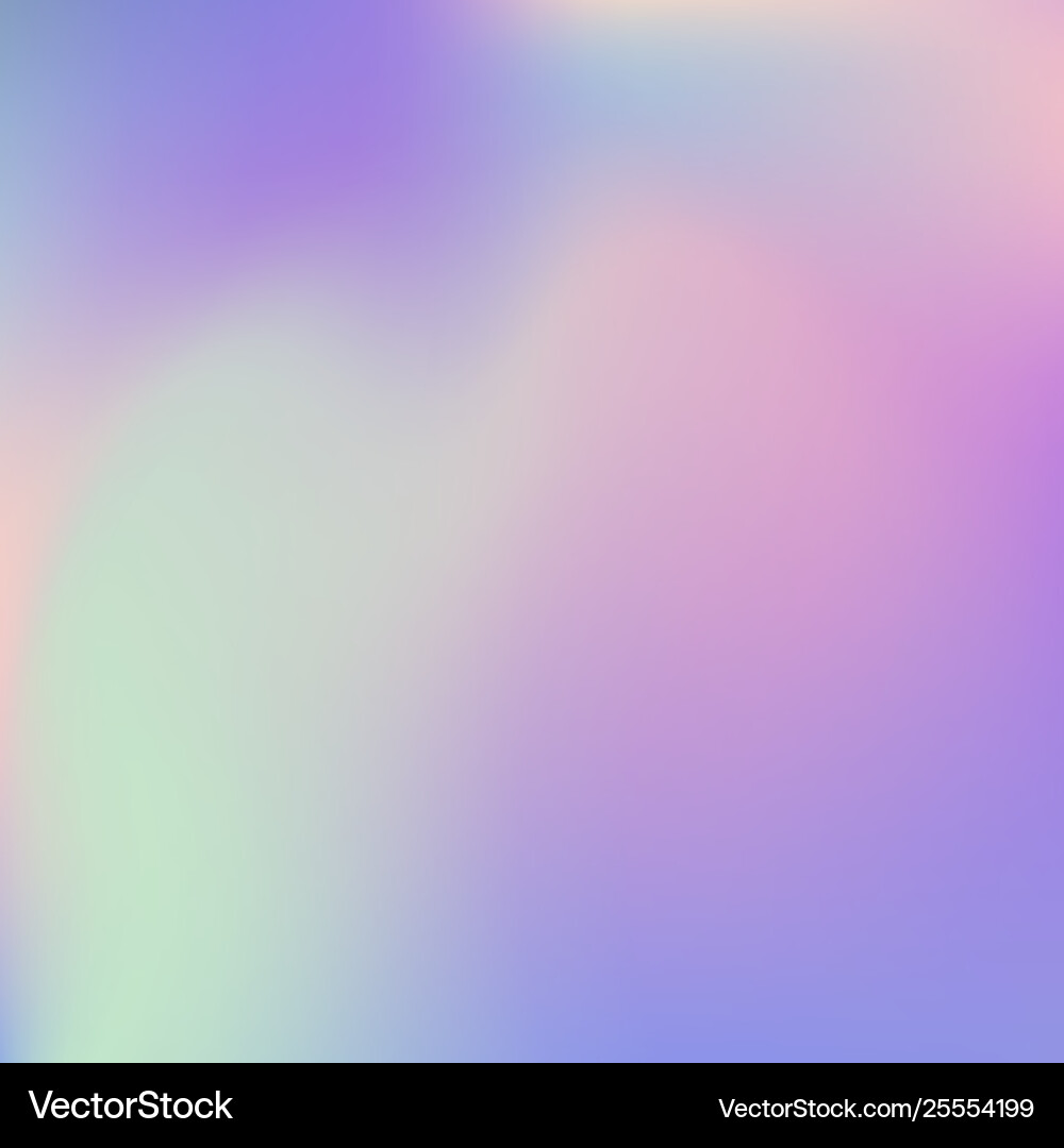 Abstract blurred holographic gradient background Vector Image