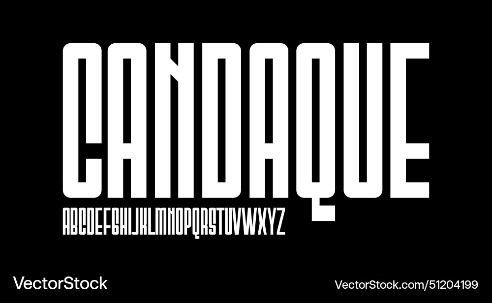 Bold condensed font for poster and headline Vector Image