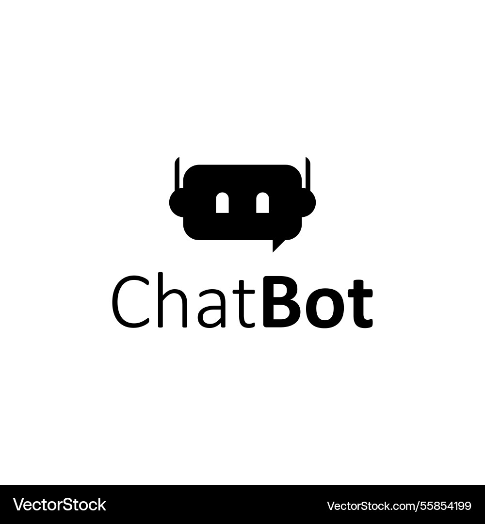 Chat bot logo Royalty Free Vector Image - VectorStock