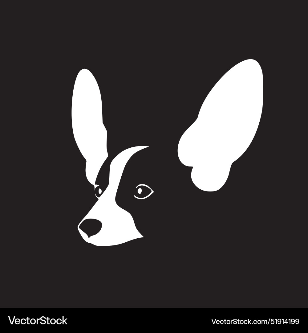 Dog ears - minimalist and flat logo Royalty Free Vector