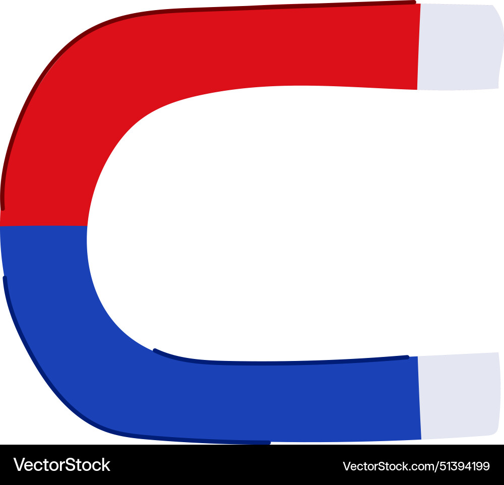 Electromagnetic magnet cartoon Royalty Free Vector Image