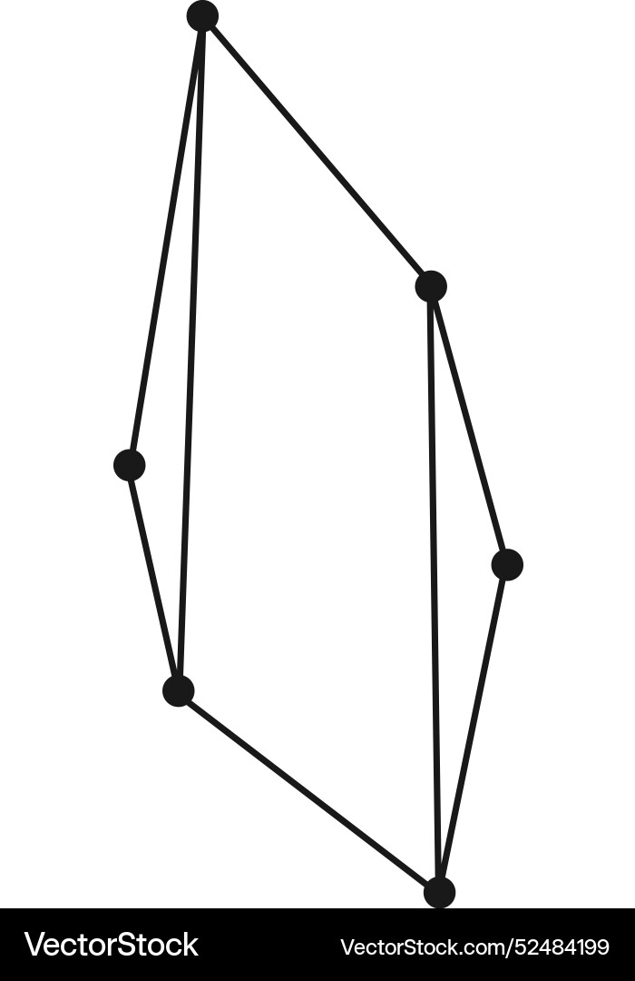 Geometric shape outline Royalty Free Vector Image