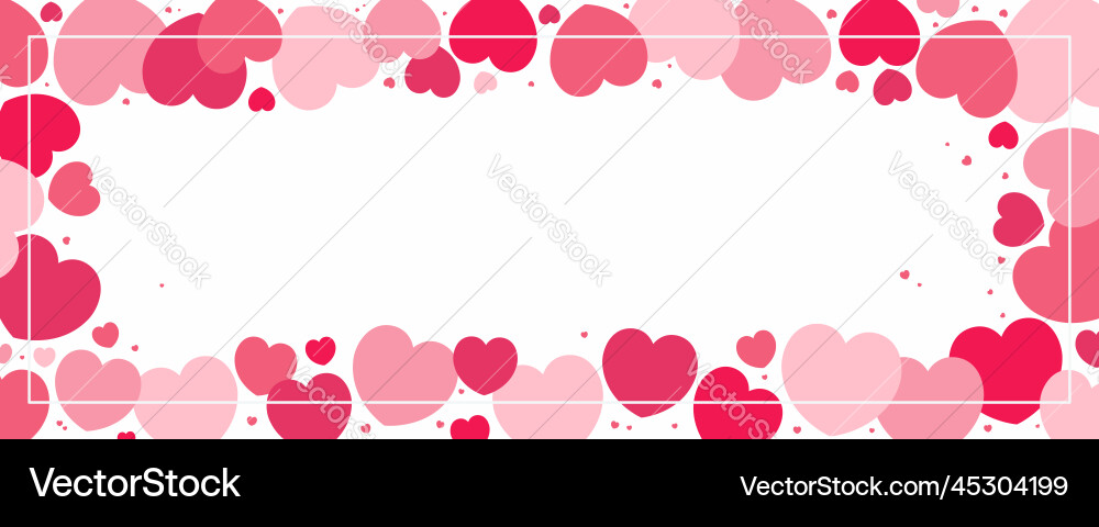 Red pink hearts valentines day frame background – Royalty-Free Vector ...