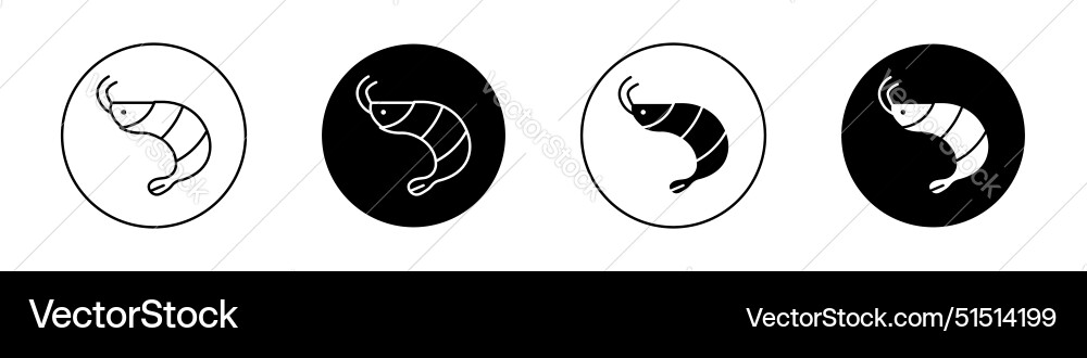 Shrimp icon Royalty Free Vector Image - VectorStock