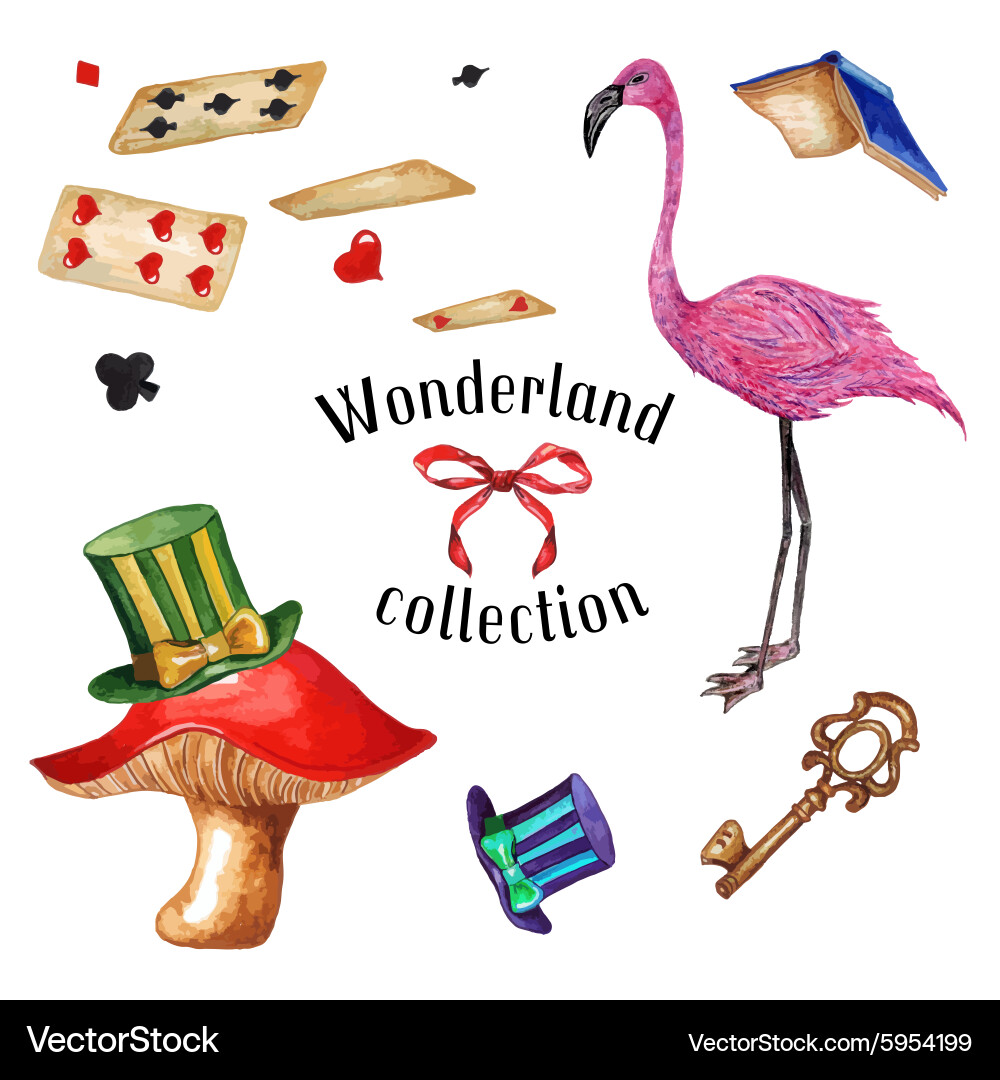 Wonderland set2 Royalty Free Vector Image - VectorStock