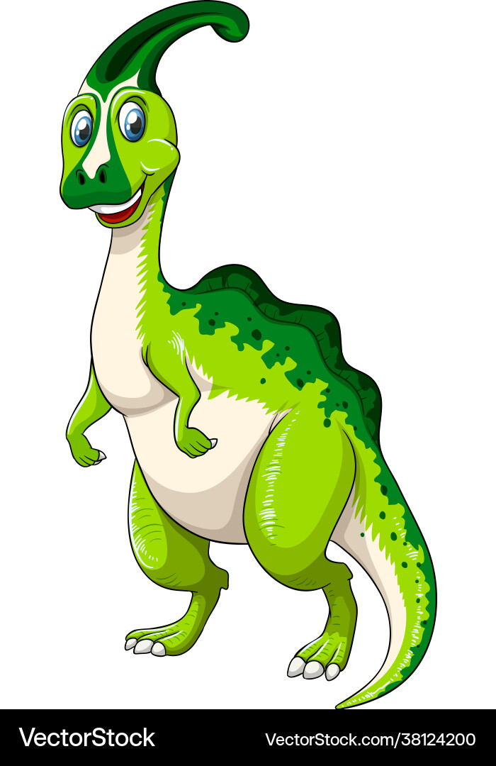 A parasaurus dinosaur cartoon character Royalty Free Vector