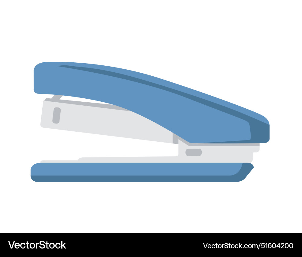 Blue color stapler office supply isolated Vector Image
