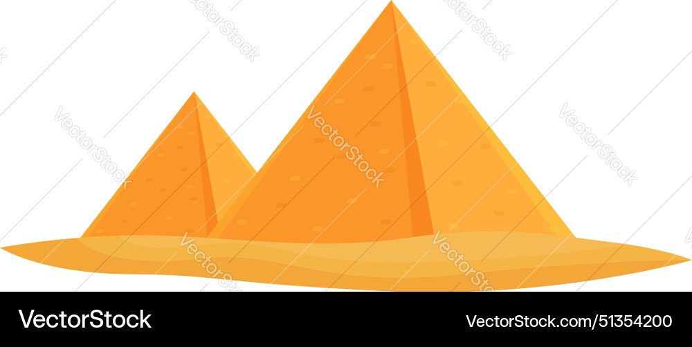 Bright and simple of orange pyramids Royalty Free Vector